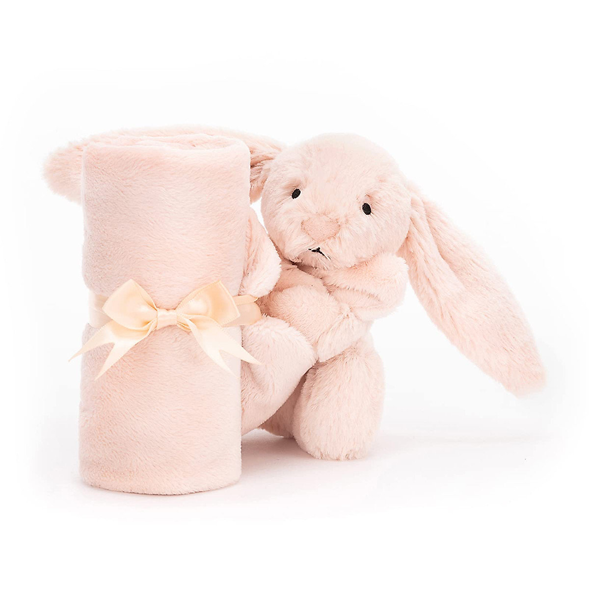 Jellycat Bashful Blush Bunny Soother, 13.5 inches | Security Blanket & Lovey for Babies | Baby Gift