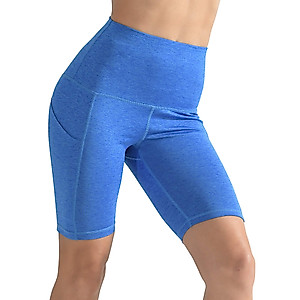 CADMUS High Waisted Compression Shorts for Women Bike Shorts Workout Running Shorts Pockets,20,Navy Blue,Blue,Red,X-Large