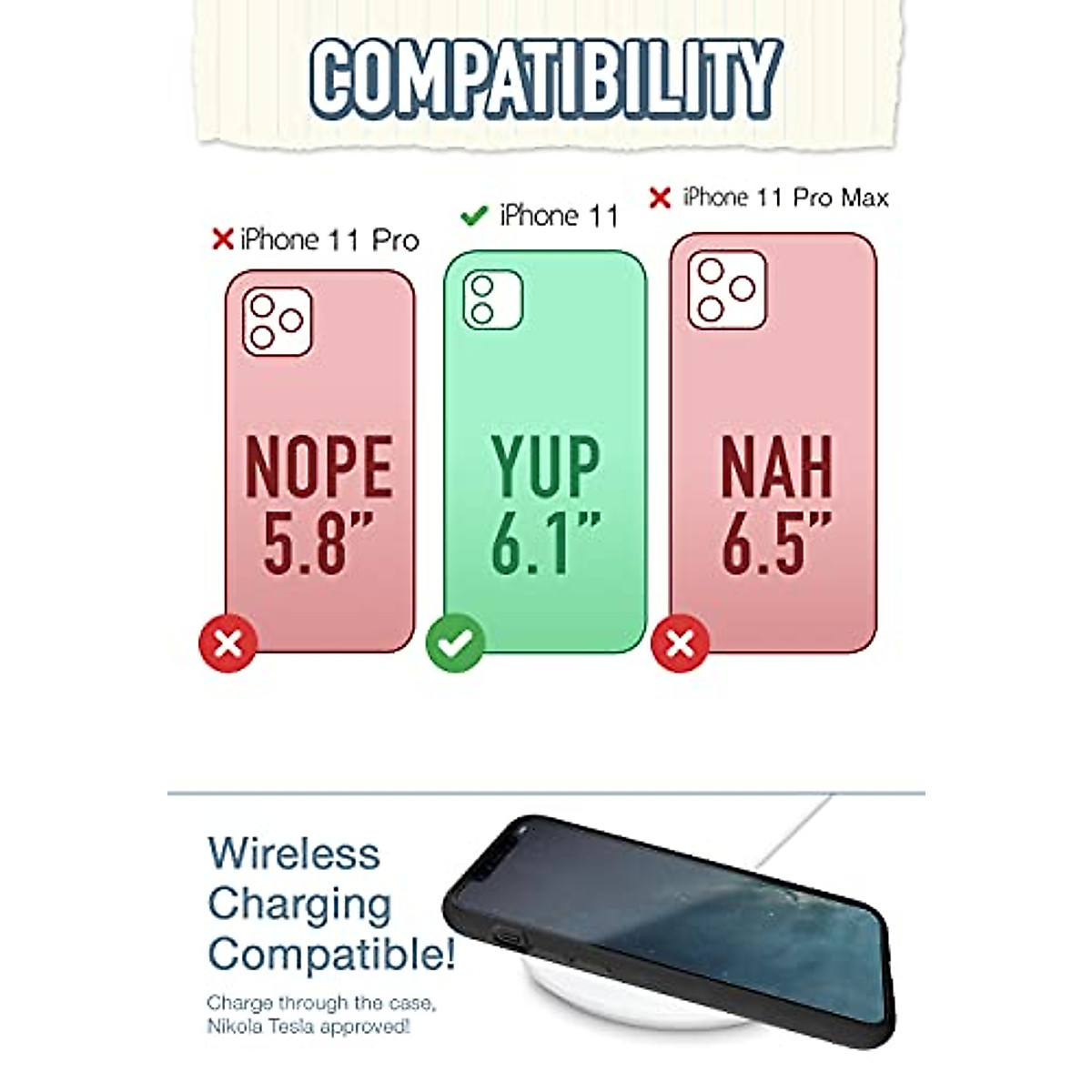 Smartish iPhone 11 Wallet Case - Wallet Slayer Vol. 1 [Slim + Protective] Credit Card Holder (Silk) - Black Tie Affair