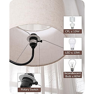 EDISHINE Floor Lamp with Table, Side Nightstand Light with 1 Drawer and 1 Shelf, Bedside Shelf Floor Lamp, Small End Table with Reading Lamp for Living Room Bedroom, Den