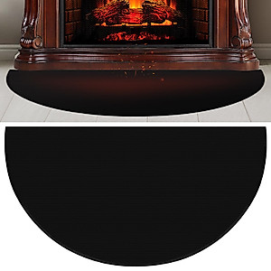 32'' x 60'' Upgraded Thickened Fireplace Mat, Half Round Fire Resistant Mat, Fireproof Rug Retardant Hearth Pad for Fireplace Wood Stove, Protect Floor from Sparks Embers Indoor Outdoor