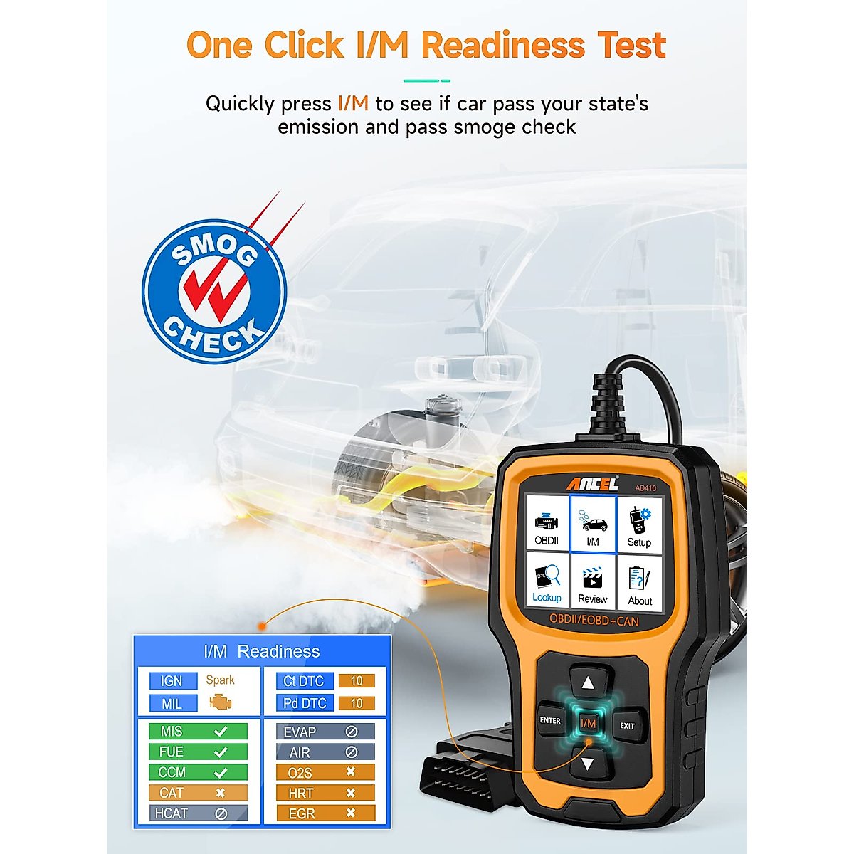 ANCEL AD410 Code Reader and ANCEL BST200 Car Battery Load Tester