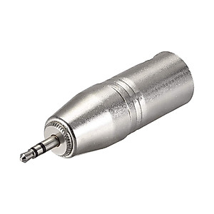 uxcell XLR Male to 1/8 inches Male TRS Adapter,Gender Changer - XLR-M to 3.5mm Coupler Adapters,Microphones Plug in Audio Connector,Mic Male Plug,2pcs