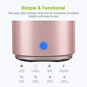 EWA A106 Portable Mini Bluetooth Speaker, Enhanced Bass and High Definition Sound, Portable Design, for iPhone, iPad,Nexus,Laptops and More (Rosegold)
