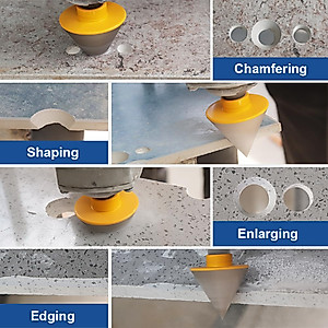 HIGHDRIL Diamond Beveling Chamfer Bits 2" x 5/8"-11 Thread for Existing Hole Trimming Finishing Cleaning Enlarging Marble Porcelain Tiles Granite