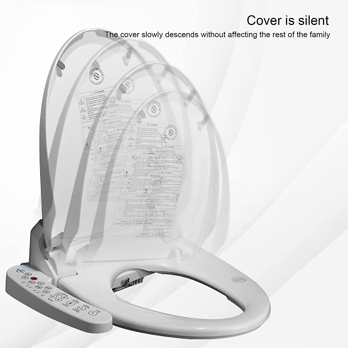 MAVJXHRB Electronic Toilet Seat, Smart Heated Seat Bidet Toilet Seat, Temperature Controlled Wash, Warm Air Dryer, Self-Cleaning Nozzle, Turbo Touch Panel, Relieve Constipation And Save Toilet Paper