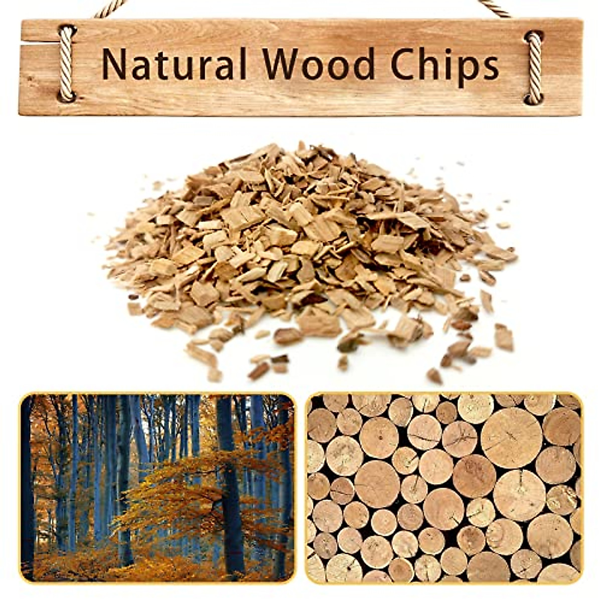 Yinanroa Wood Chips for Smoking Gun Hand-held Smoke Gun Smoker Infuser Cocktail Smoker Kit（Oak,Peach,Apple,Cherry 4 Pack） Wood Chips for Smoker