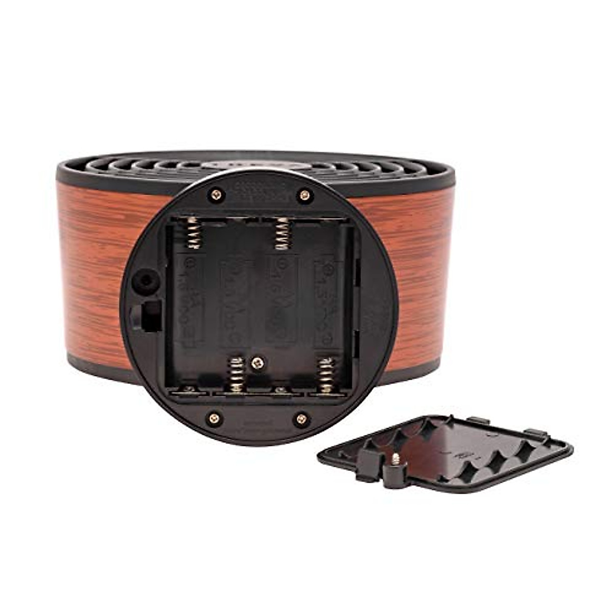 Treva 5" Aromatherapy Diffuser Fan - 2 Speed Air Flow - Faux Wood Design with Reusable Fragrance Pads - Portable USB and Battery Operated Personal Cooling Device