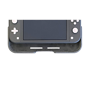GENKI Force Field Lite - Dual Magnetic Flip Case for Switch Lite, Protective Vegan Leather Exterior with Built-in Ergonomic Grips
