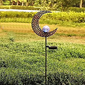 SHICHAO Solar Outdoor Waterproof Lights, Crescent-Shaped Appearance, Suitable for Garden Decoration, can Also be Given to Friends as a Landscape Decoration for Christmas Parties.