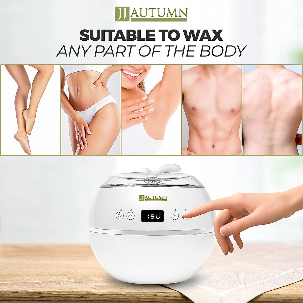 JJ Autumn Professional Wax Warmer for Hair Removal | Hot Wax Heater and Melter for Hard and Soft Waxing - Body and Facial