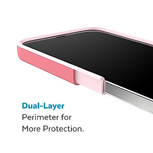 Speck for iPhone 14 Pro Max Case - Drop Protection, Scratch Resistant, Built for MagSafe Case with Soft Touch Coating - 6.7" iPhone 14, Dual Layer -Sweet Coral/Light Coral Candyshell Pro