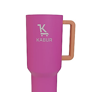 KABUR Hydro Tumbler 40oz - Premium Stainless Steel Travel Mug with Vacuum Insulation, Extra Lid, Straw, and Cupholder-Friendly Design. (Orchid, 40oz)