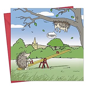 Twizler Funny Card with Hedgehogs – Blank Card – Happy Birthday Card – Humour Card – Mothers Day Card – Fathers Day Card – Valentines Day Card – Teenager Card – Get Well Soon Card – New Home Card