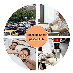 Foam Corded Ear Plugs 100 Pair - Soft NRR 32dB Noise Cancelling Sound Blocking Disposable Orange for Sleeping Snoring Noise Hearing Protection Construction Shooting Range Sports Mowing Woodworking