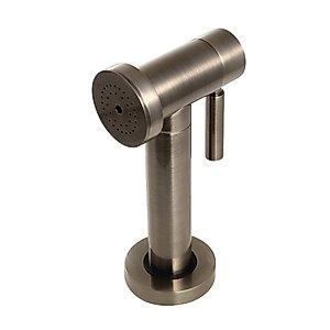 Kingston Brass KSSPR4 Brass Kitchen Side Sprayer, Black Stainless