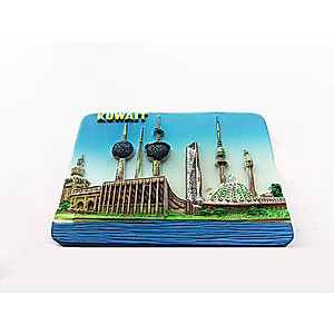3D Grand Mosque of Kuwait Souvenir Fridge Magnet,Home & Kitchen Decoration Kuwait Refrigerator Magnet