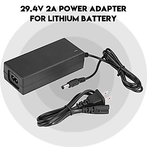 29.4V 2A Adapter, Rechargeable Lithium Battery,Suitable for Battery Packs,Electric Vehicle Batteries,Etc.,with Adapter Cable (USA)