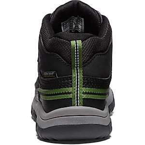 KEEN Kids' Targhee Mid Height Waterproof Hiking Boots, Black/Campsite, 2 Big Kid US