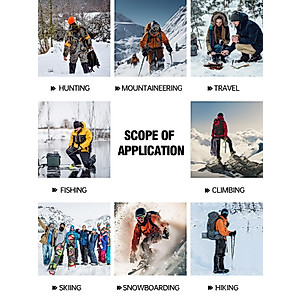 FREE SOLDIER Men's Outdoor Softshell Fleece Lined Cargo Pants Snow Ski Hiking Pants with Belt (Army Green 34W x 30L)