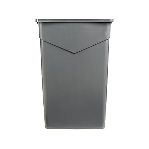 Carlisle FoodService Products 34202323 TrimLine Rectangle Waste Container Trash Can Only, 23 Gallon, Gray