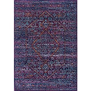 nuLOOM Vintage Medallion Rima Area Rug, 4' x 6', Purple
