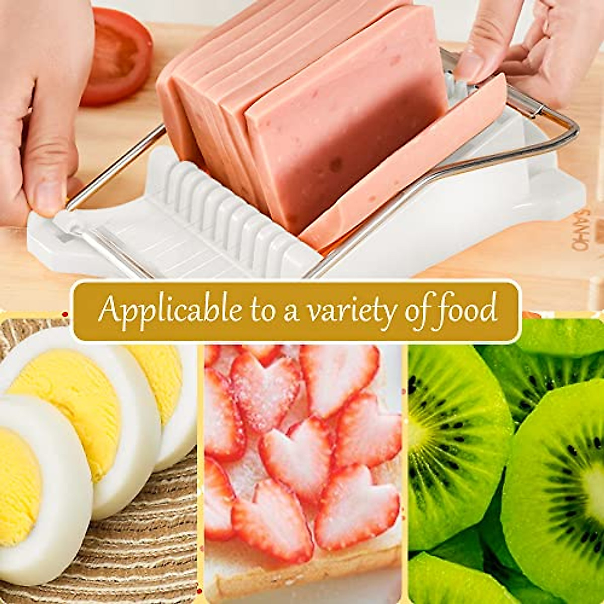 Dualshine Musubi Mold 5 Pcs Musubi Maker Kit Sushi Mold Making Kit Musubi Press(non Stick) Onigiri Rice Ball Mold Maker BPA Free Cheese Luncheon Bread Meat Butter Slicer for Kitchen Restaurant