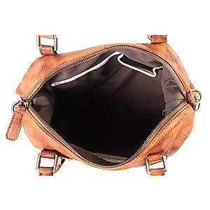 Diophy Genuine Leather Meduim Tote Accented with Studded & Buckle Décor with Removable Strap 150335