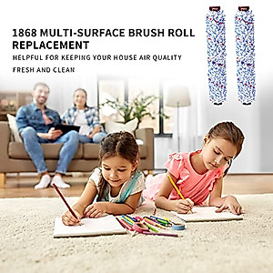 Replacement for Cross-wave Brush Rolls 1868 & Filters 1866 Fit for Bi-ssell Cross-Wave 1785 2306 Vacuum Cleaner, Replace Part 1608684 1608683 & 160-8683 (3 * Brush Rolls + 3 * Filters)