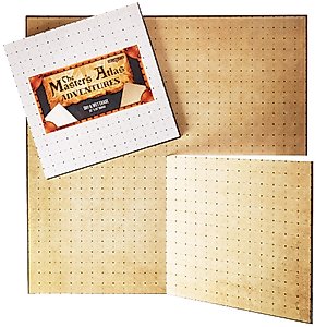 The Master's Atlas: Adventures Blank/Parchment Tabletop RPG Game Board - 26" x 26" Reusable Double-Sided Board Mat for Creating D&D & TTRPG Maps – Customizable GM Accessories for Role Playing Gaming