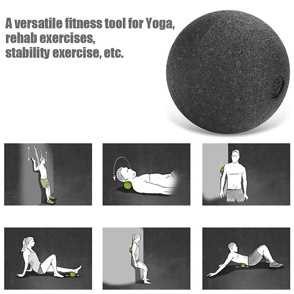 Massage Roller Ball, Quality EPP Yoga Foam Massage Roller and Ball Set Suited for Myofascial Release, Point Therapy and Deep Tissue Massage(#01)