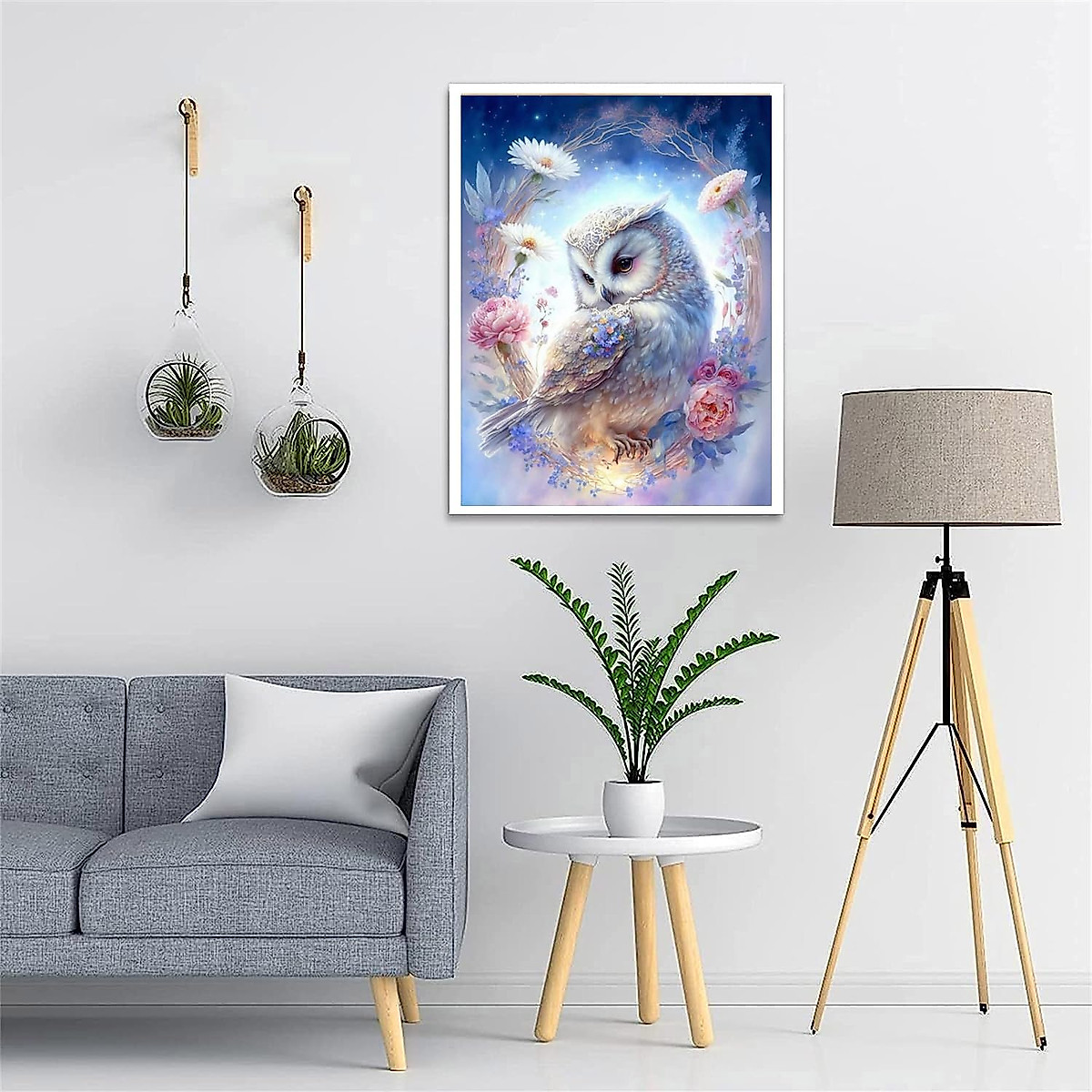 Eiazuiks Diamond Painting Kits for Adults, Owl 5D DIY Diamond Art Kits Full Drill Diamond Dots for Gift Wall Decor and Relaxation Gem Arts 12x16 inch