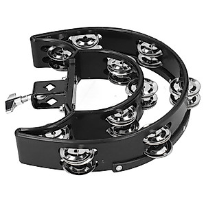Hi Hat Bell Portable Hi Hat Tambourine for Guitarists for Friends Gathering,Hands on the piano