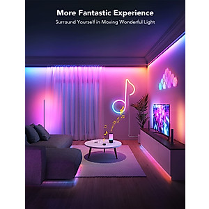 Govee Music Sync Box, Bluetooth Group Control 7 Devices, 22 Dynamic Music Modes, Battery Powered, USB Charged, Supports All Govee Smart Color Light Products