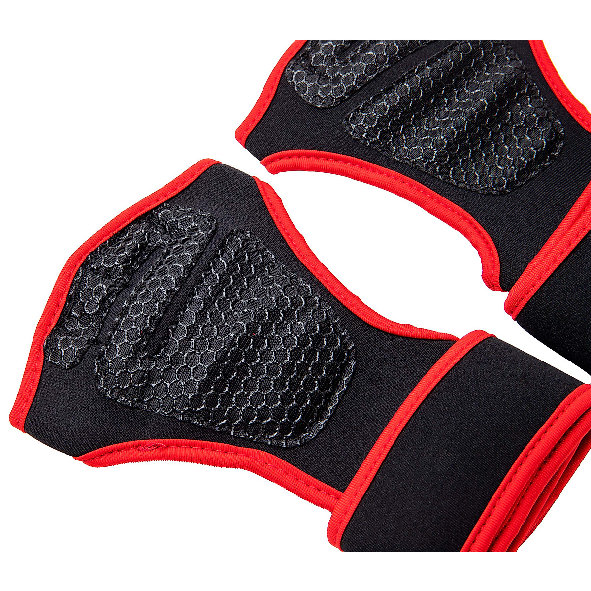 Mind Reader Pull-Up Glove Set, Secure Finger Holes, Textured Non-Slip Grip for Chin-Up Bars, Gymnastics, Circus Training, Aerial or Pole Fitness, Small, Red