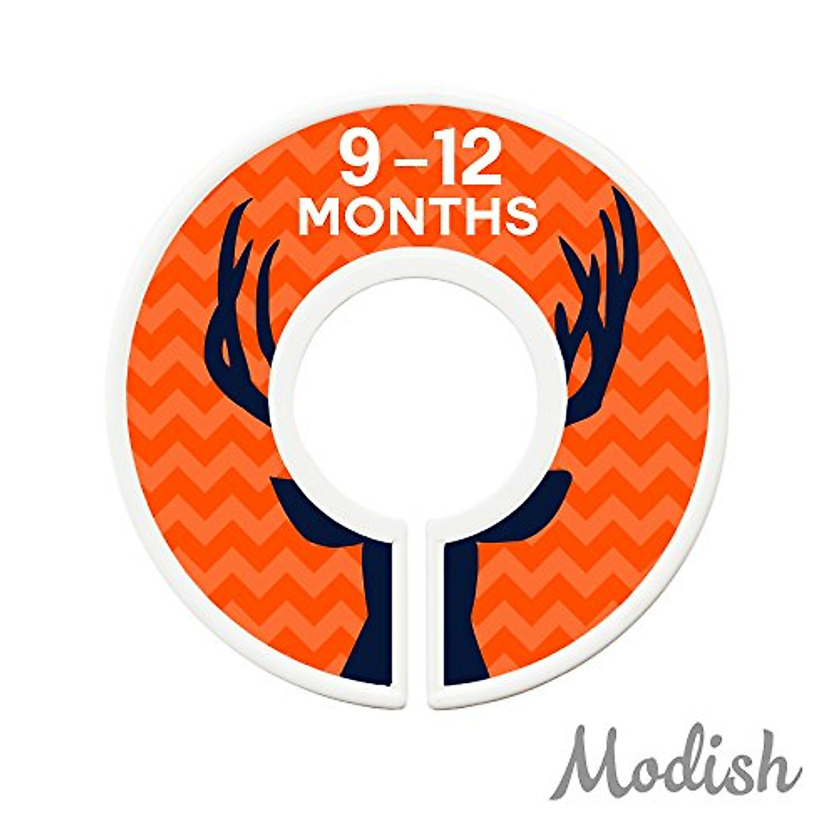 Modish Labels Baby Clothes Size Dividers, Baby Closet Organizers, Size Dividers, Baby Closet Organizers, Closet Dividers, Clothes Organizer, Nursery, Boy, Woodland, Deer, Navy, Orange, Gray (Baby)