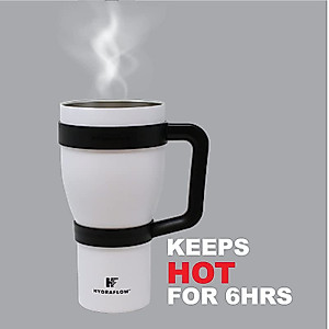 Hydraflow Capri - Triple Wall Vacuum Insulated Water Bottle with Handle (50oz, Powder Aqua) Stainless Steel Metal Thermos, Reusable Leak Proof BPA-FREE for Sports and Travel