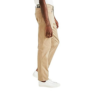 Dockers Men's Straight Fit Jean Cut All Seasons Tech Pants (Standard and Big & Tall), New British Khaki, 32W x 32L