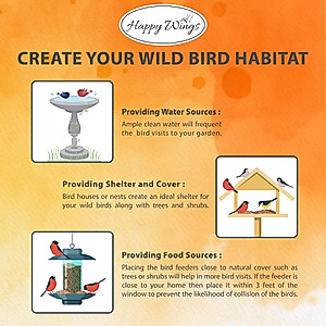 Happy Wings Nyjer/Thistle Seeds Wild Bird Food-13 Ounce | Prefilled Sock | No Grow Seed I Bird Seeds for Wild Birds