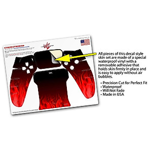 WraptorSkinz Skin Wrap compatible with Sony PS5 DualSense Controller Fire Red (CONTROLLER NOT INCLUDED)
