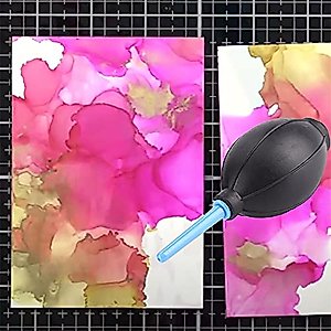 2Pack Ink Air Blower for Card Making Dispersing Inks Powerful Blowing Dust Removal Ash Removal Gas Blowing Hand Held Cleaning Tools for Sensor Computer Keyboard Camera Mobile Phone Cleaning