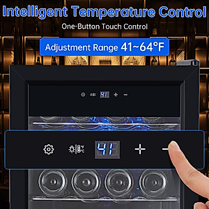 TROPOW 28 Bottle Compressor Wine Cooler, Freestanding Beverage Refrigerator with Digital Temperature Control & Double-Layer Glass Door for Red White Wine, Champagne, Advanced Cooling Technology