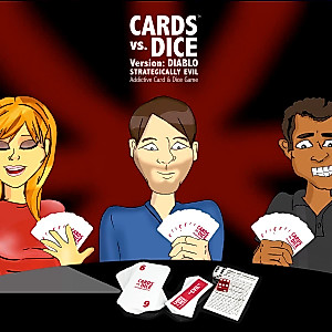 Pelaez Creative LLC Cards vs. Dice - Strategically Evil - Addictive Card & Dice Game - 2–4 Players (DIABLO)