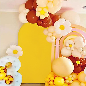 FOTSHARER Wedding Arch Backdrop Cover Chiara 2.6x6FT Gold Arch Cover for Party Events Spandex Fitted Arch Covers Fabric for Photography Round Top Backdrop for Birthday Ceremony Decorations