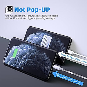 Apple MFi Certified iPhone Charger Fast Charging 3 Pack 10 FT Lightning Cable Nylon Braided Long iPhone Charger Cord Compatible with iPhone 13/12/11 Pro/MAX/XR/XS/X/8/7/Plus/6S/6/SE/5S/iPad and More