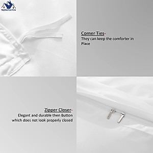 True-Luxury 400-Thread Count 100% Egyptian Cotton 3 Piece Duvet Cover Set King (104"x90") Zipper Closure Hotel Quality, Long Staple Egyptian Cotton Sateen Weave Easy Care - [King-Wine Solid]