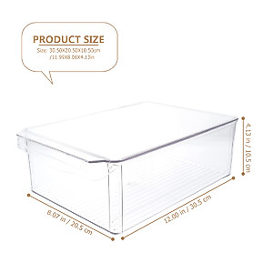 FOMIYES 1pc Refrigerator Storage Box Fridge Organizer Clear Plastic Storage Bins Fruit Container Desk Fridge Cabinet Kitchen Fridge Food Container Fruit Box The Pet With Cover