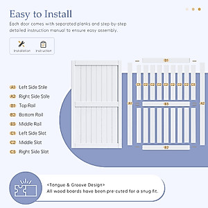 ROYMELO 48x84 Inch White Sliding Barn Door Slab and 8ft Hardware Kit Included, MDF Wood Panel Covered with Water-Proof Scratch-Proof PVC Surface, Easy to Clean, Simple DIY Assembly