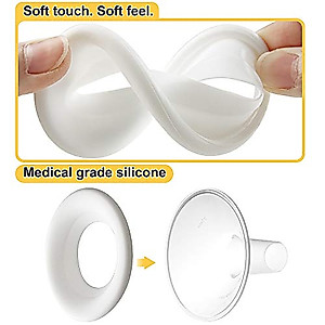 Nenesupply 19mm Soft Flange Compatible with Medela Breast Pump Parts Replace 19mm Flange for Medela Accessories Compatible with Pump in Style Parts Symphony Swing Harmony Pump and Personalfit Flex