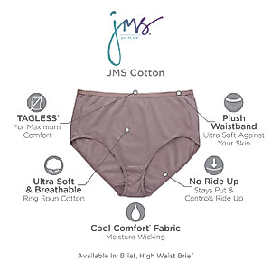 Hanes Women's Plus Size Cool Comfort Cotton Brief 10-Pack, Assorted, 12
